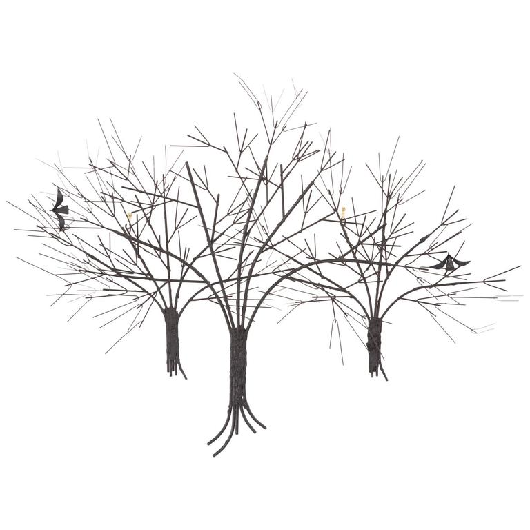 C. Jere Wall Sculpture 'Birds and Trees' at 1stDibs | c jere trees ...