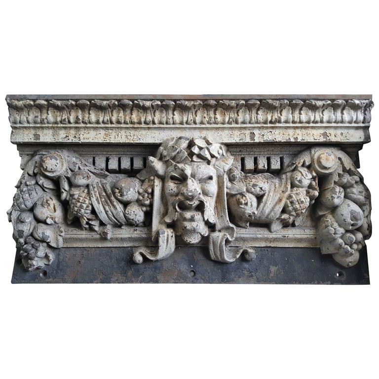 Cast Iron Bacchus Head Architectural Crown, Warren and Wetmore N.Y.C ...