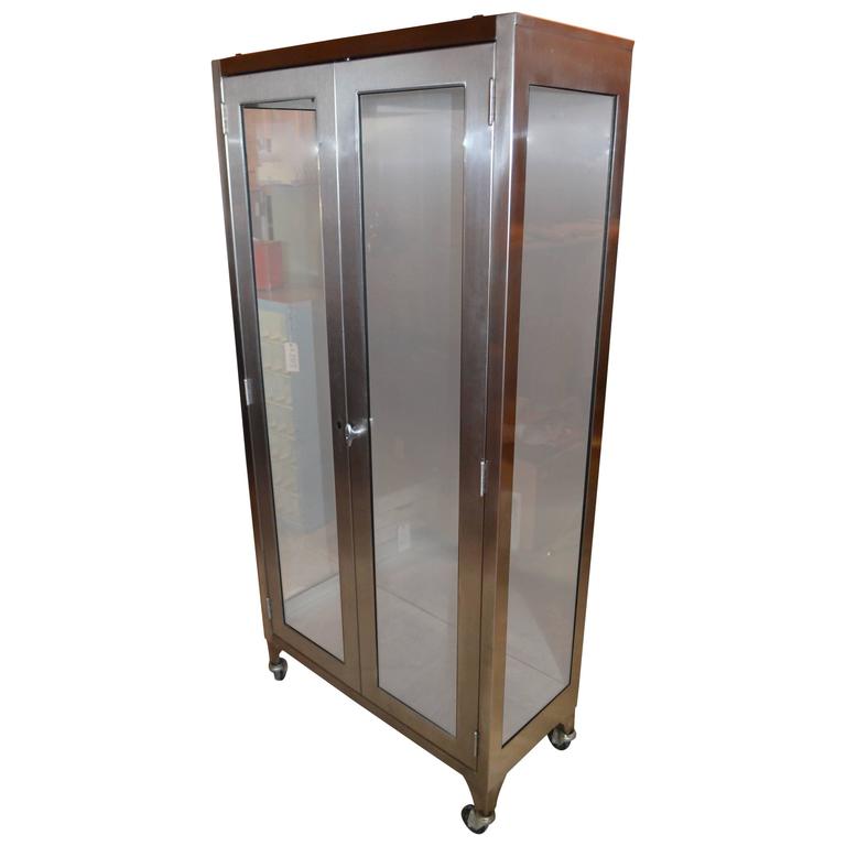Medical Dental Lab Cabinet of Vintage Industrial Steel at 1stDibs
