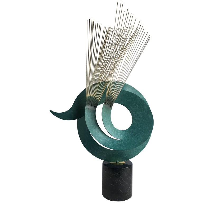 Kinetic Table Sculpture by Curtis Jere, Signed at 1stDibs