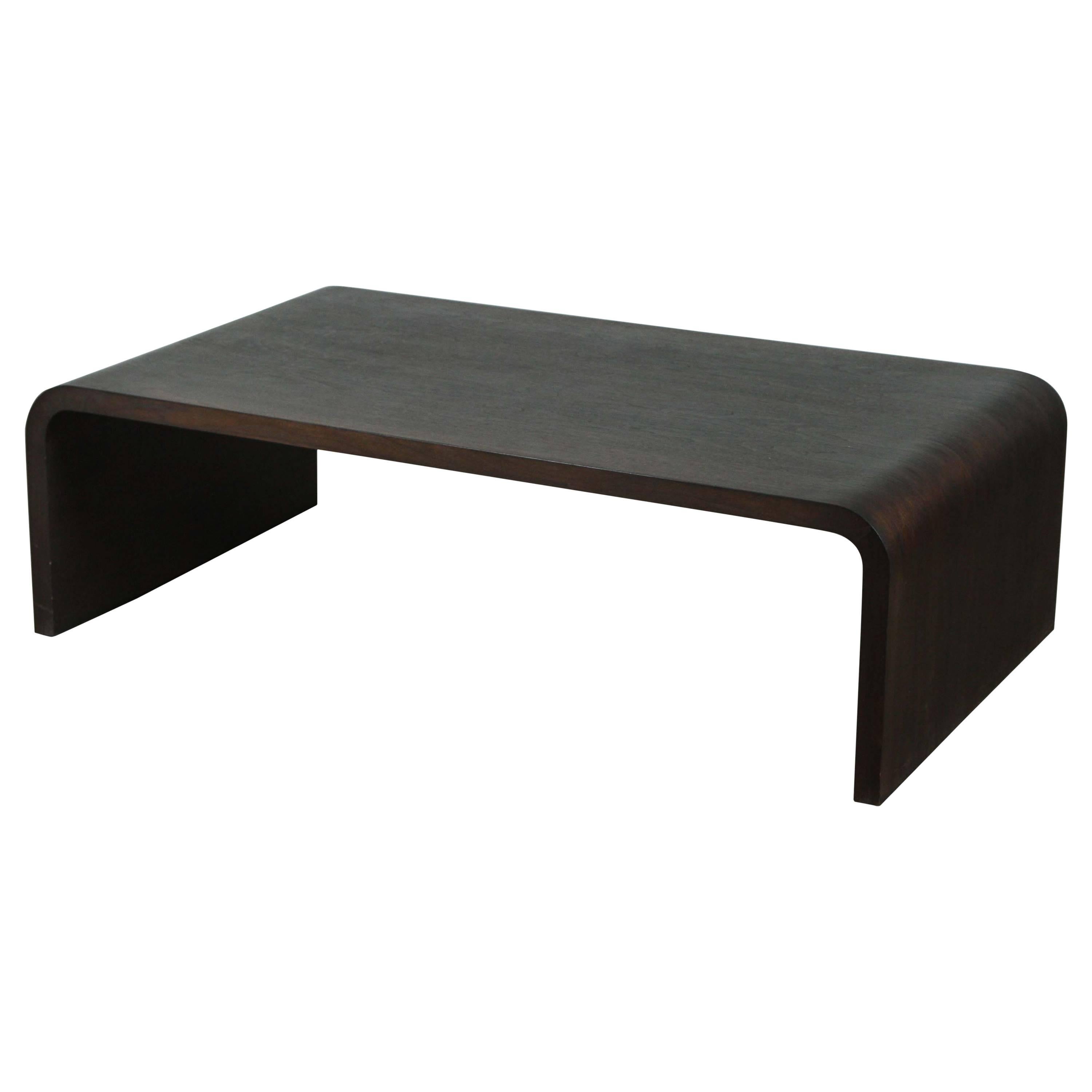 Mahogany Stained Bentwood Waterfall Cocktail Table at 1stDibs | black ...