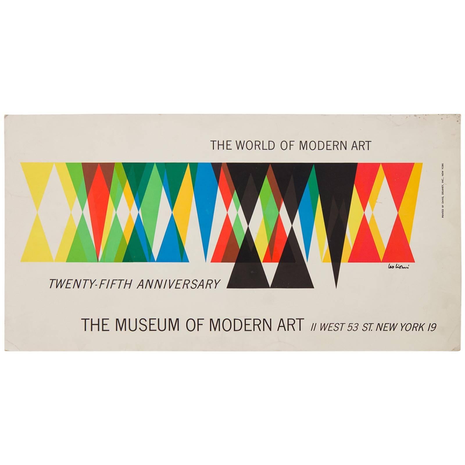 25th Anniversary MoMA Poster by Leo Lionni at 1stDibs