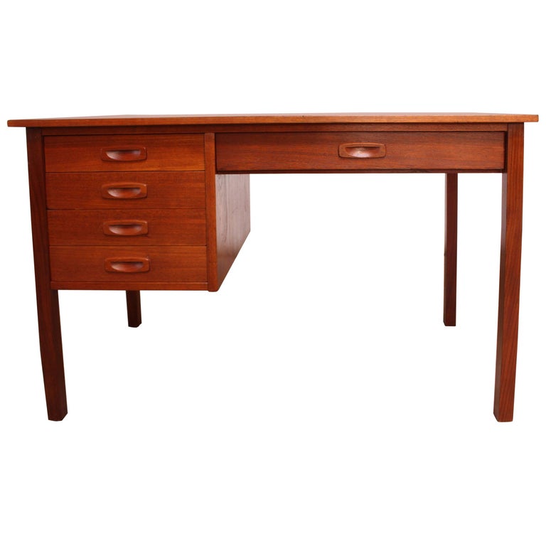 Danish Modern Teak Student Desk For Sale at 1stDibs