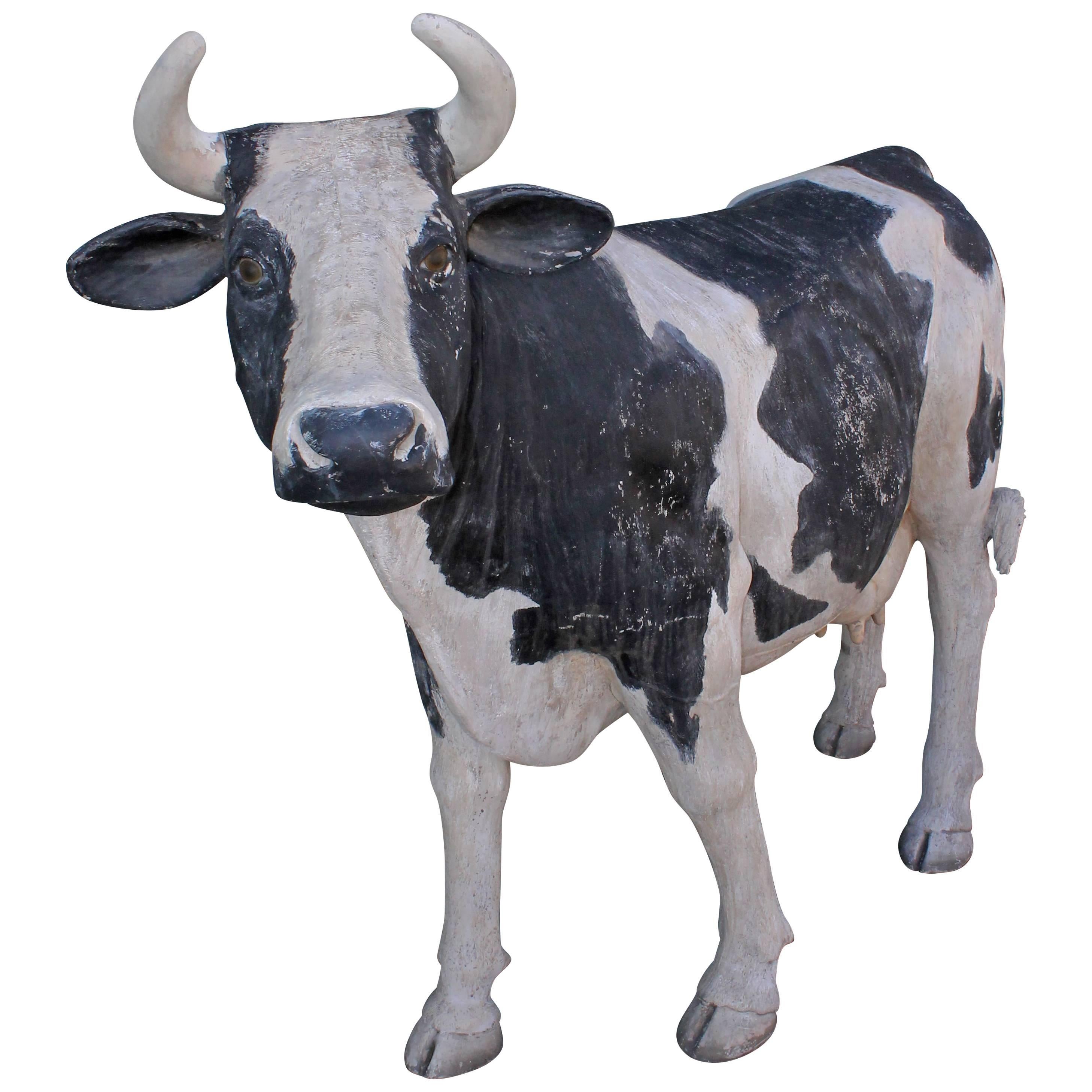 Monumental Full Body Dairy Farm Cow Trade Sign at 1stDibs