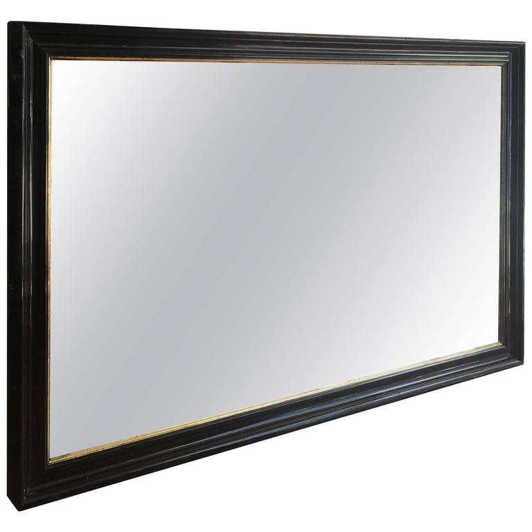 1880 Mirror N3 Black Lacquered and Silvered, Mercury Mirror at 1stDibs