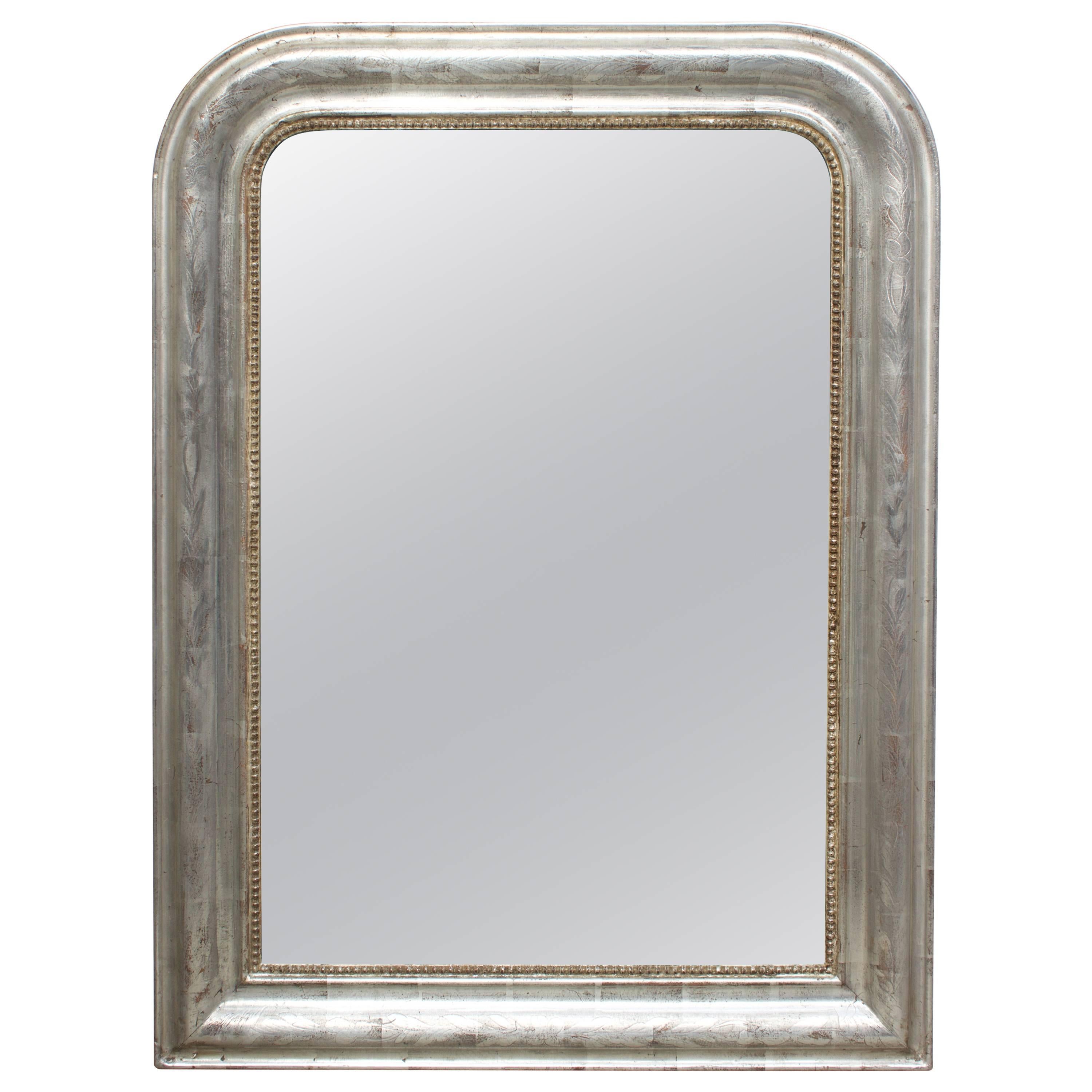 French Louis Philippe Silvered Mirror at 1stDibs