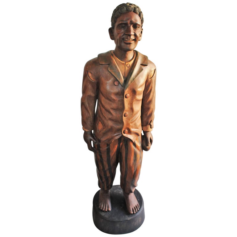 Hand-Carved and Painted 19th Century Cigar Store Figure For Sale at 1stDibs