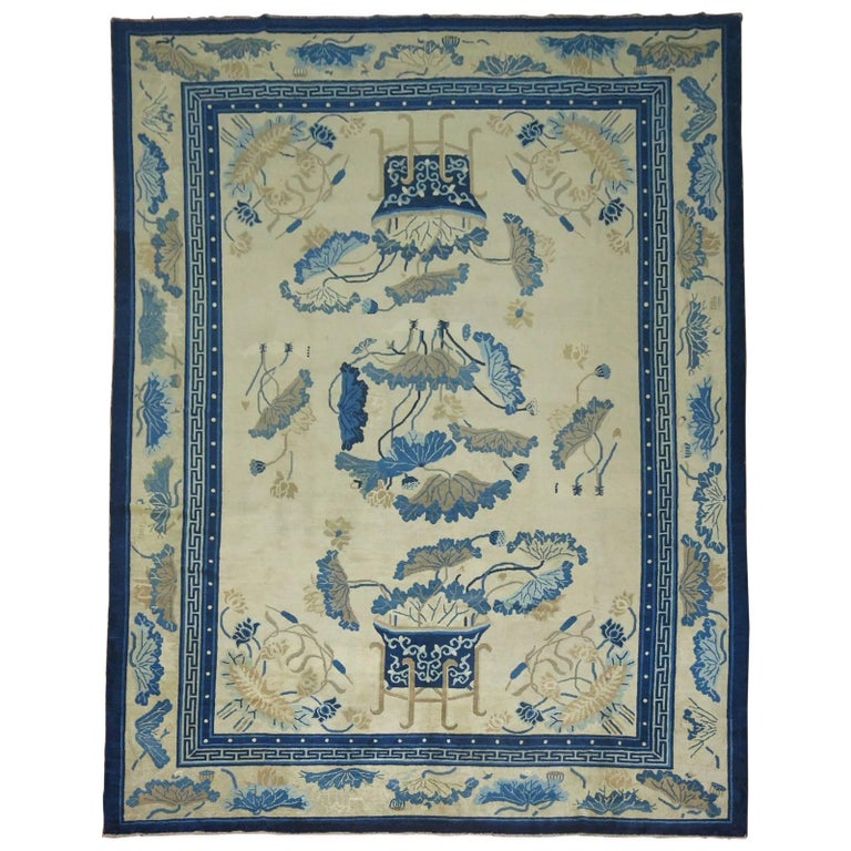 Spectacular Antique Chinese Peking Rug For Sale at 1stDibs