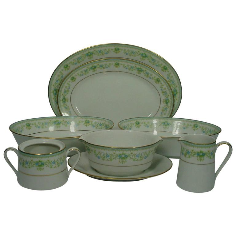 Noritake China Spring Meadow 2484 Pattern Seven-Piece Hostess Serving ...