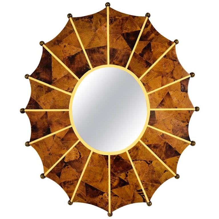 Vintage Starburst Faux Tortoise Shell Wall Mirror at 1stDibs | faux ...