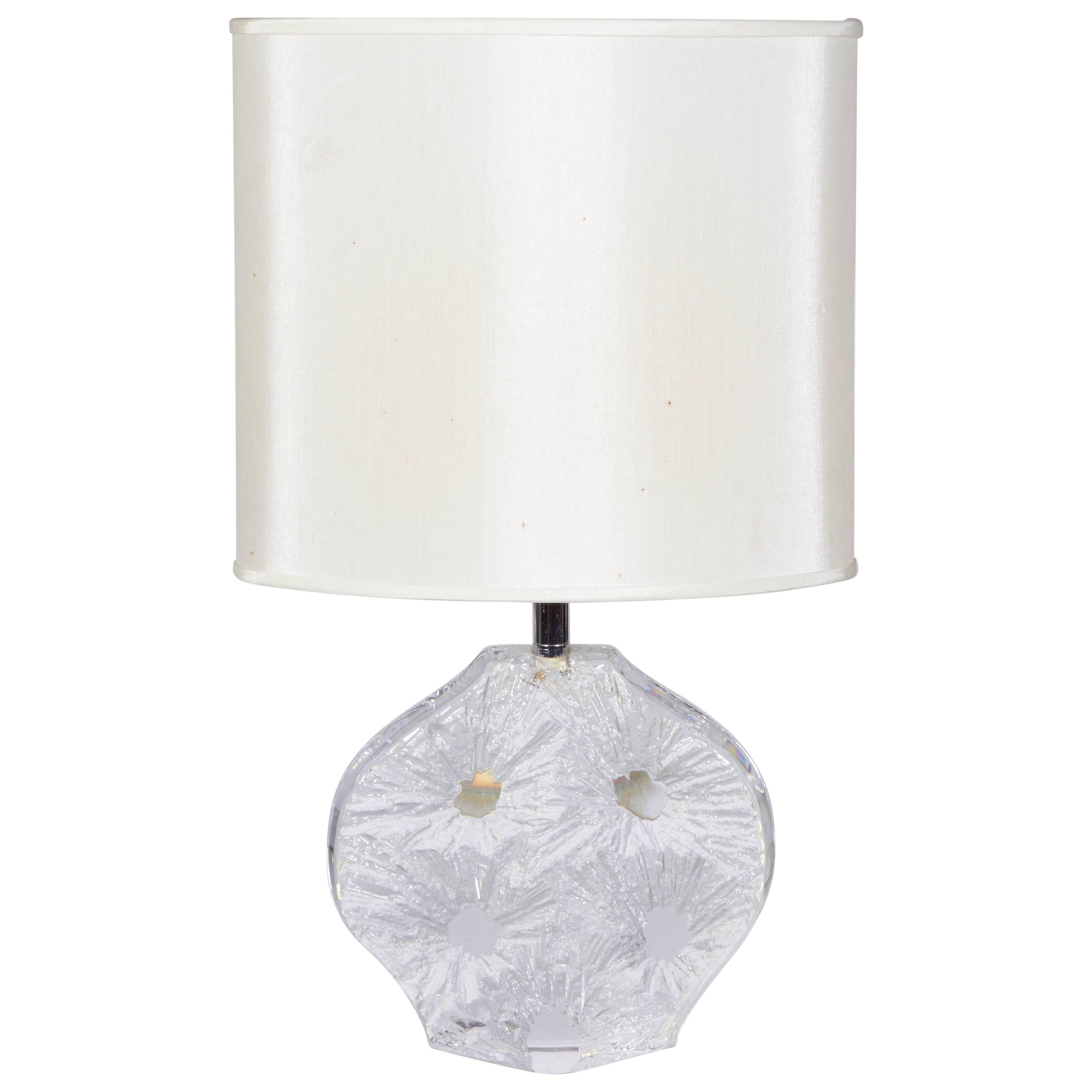 Crystal Sailboat Table Lamp Sculpture by Daum France at 1stDibs