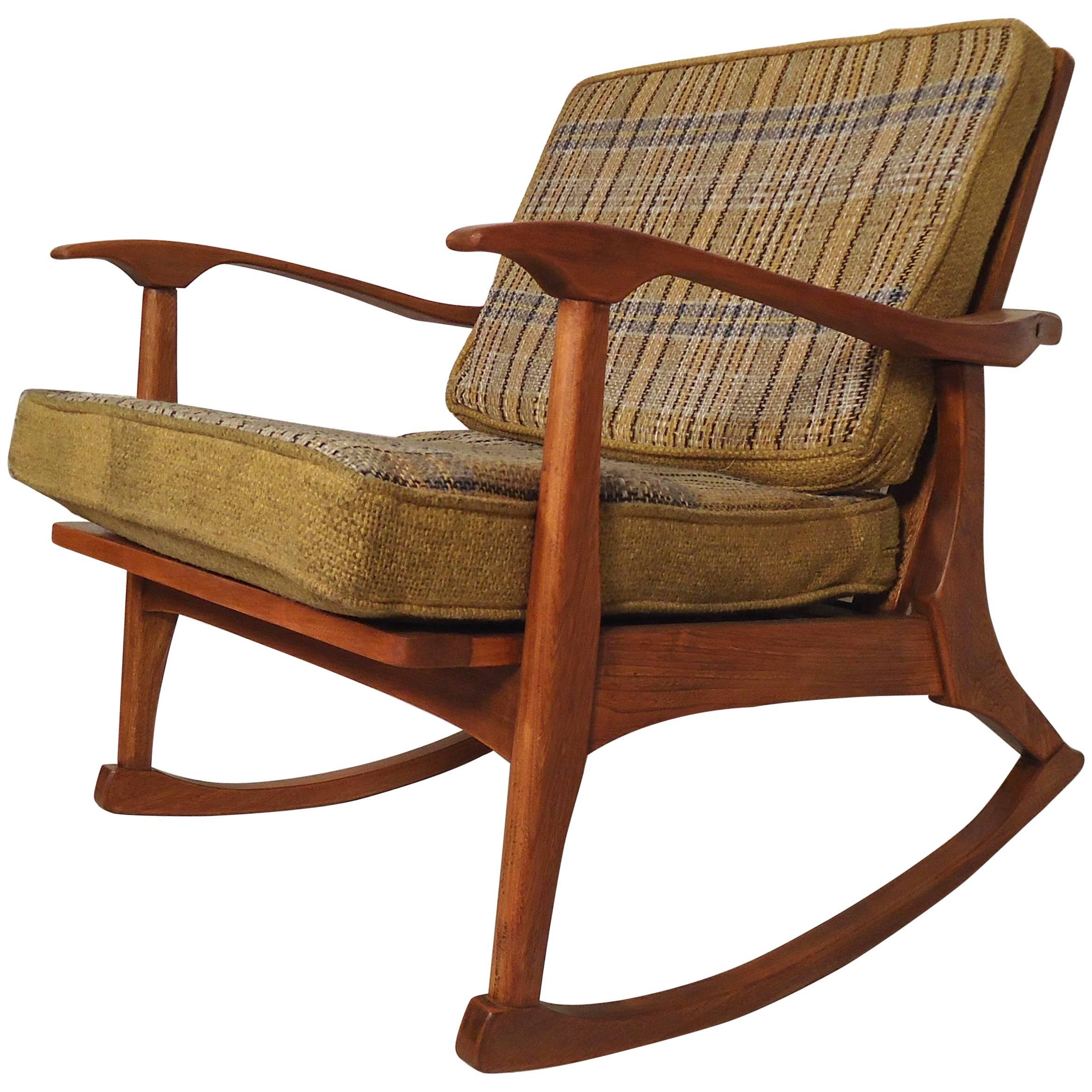 Frank Reenskaug for Bramin Danish Modern Solid Teak Rocker at 1stdibs