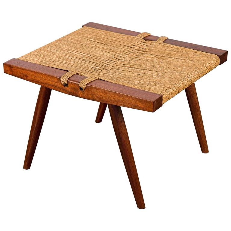 George Nakashima Walnut Stool at 1stDibs