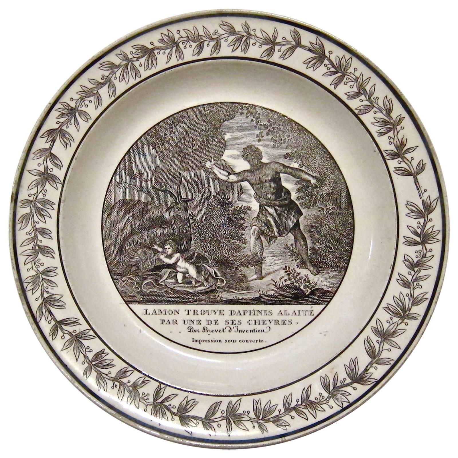 Antique French Creamware Plate from Choisy-le-Roi at 1stDibs