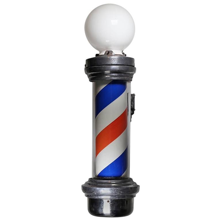 1950s Illuminated Rotating Barber Pole at 1stDibs
