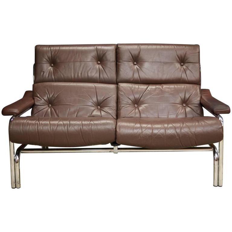 Pieff Leather Sofa at 1stDibs