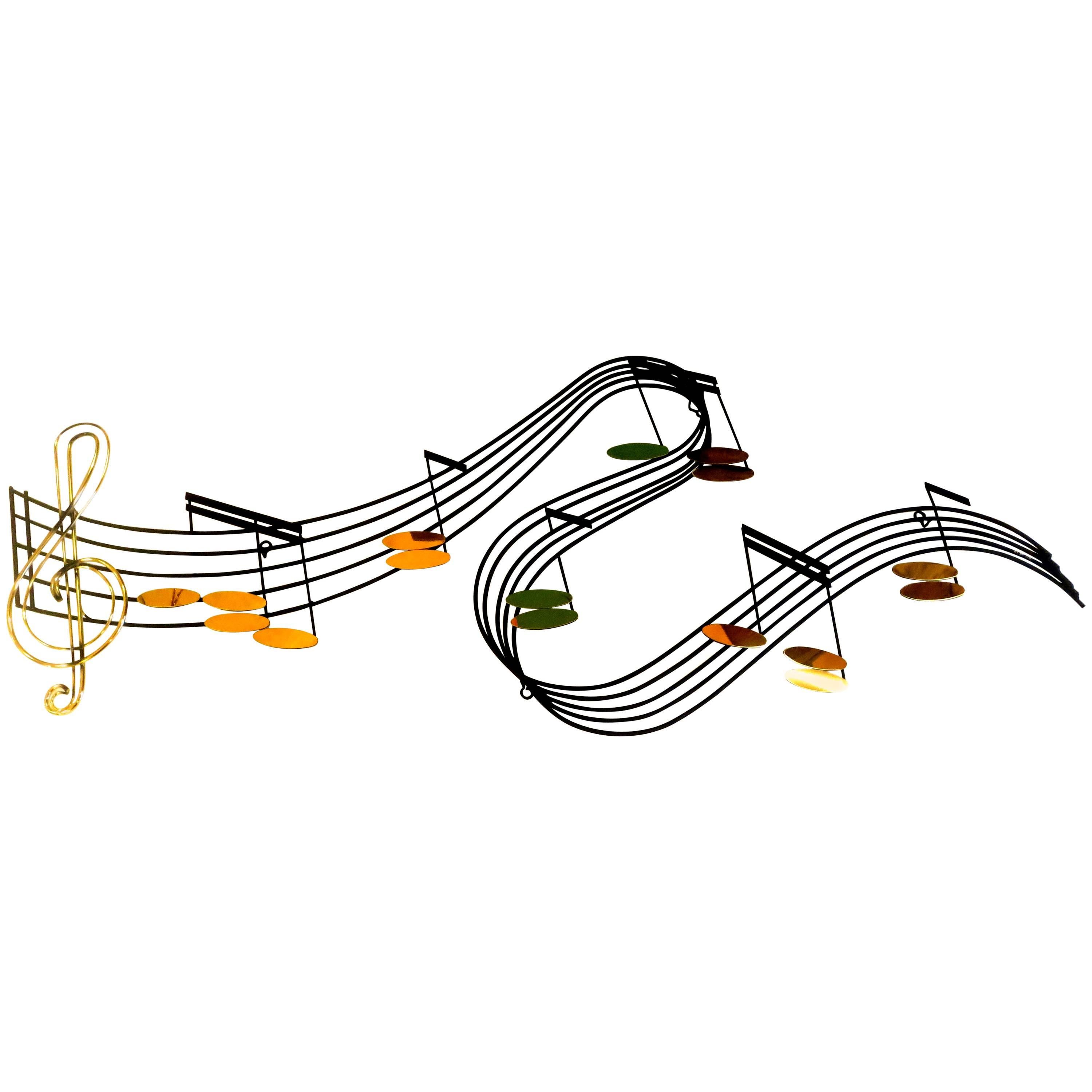 X Large Musical Notes Wall Hanging Sculpture Signed by Curtis Jere ...