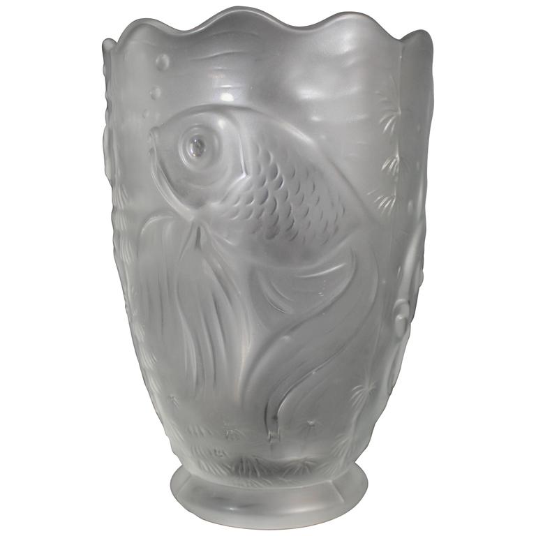 French Art Deco Verlys Goldfish Vase at 1stDibs