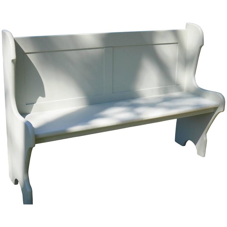 Late 19th Century American Painted Church Bench at 1stDibs