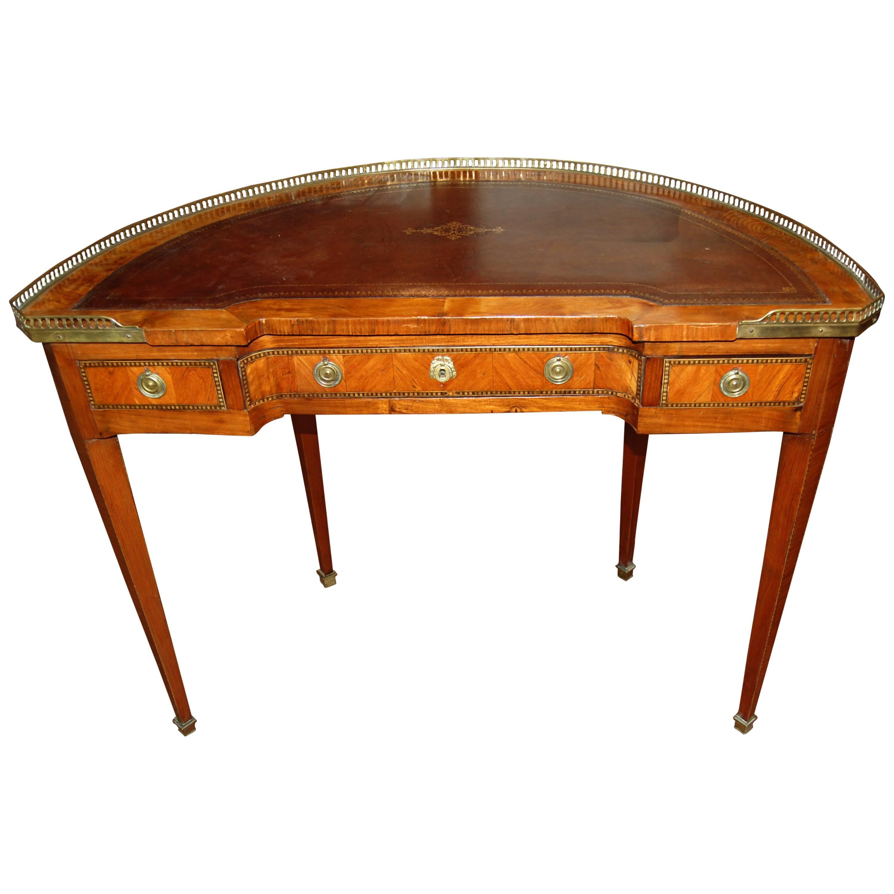 19th Century Demilune Center Desk at 1stDibs