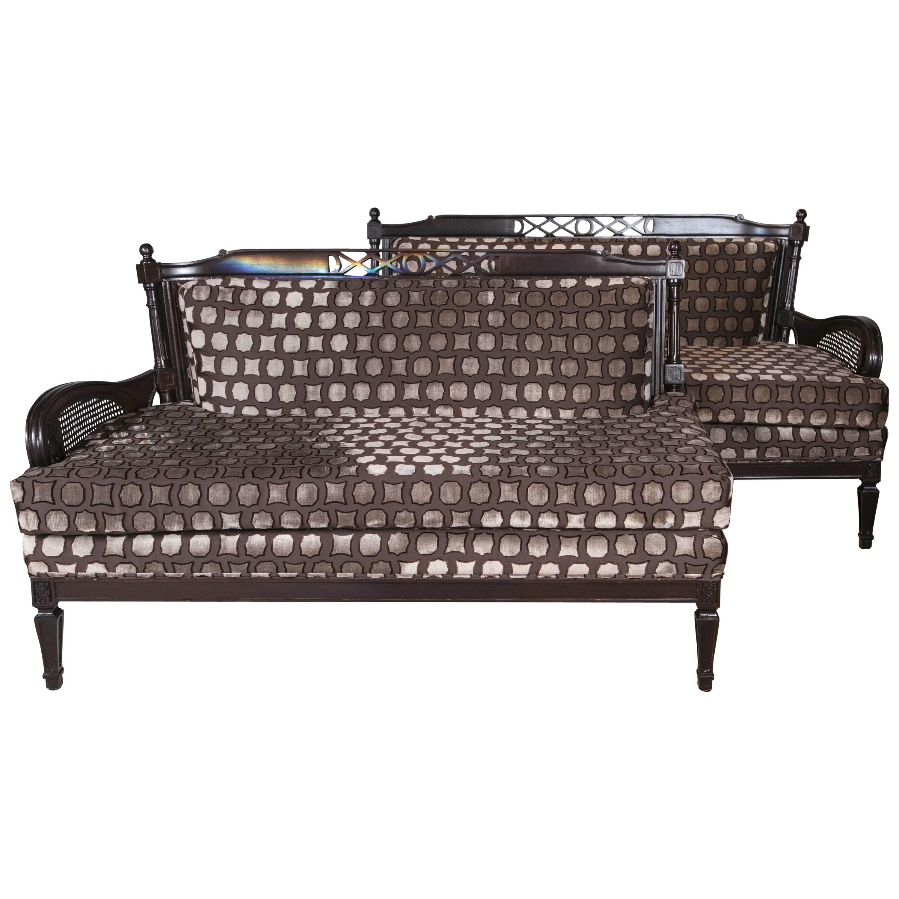 Ebonized Courting Chair Loveseat at 1stDibs | courtship chair, courting ...