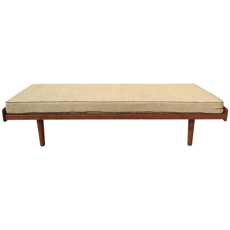 Teak/Oak Daybed by Ejvind A. Johansson for FDB Model g19 at 1stDibs