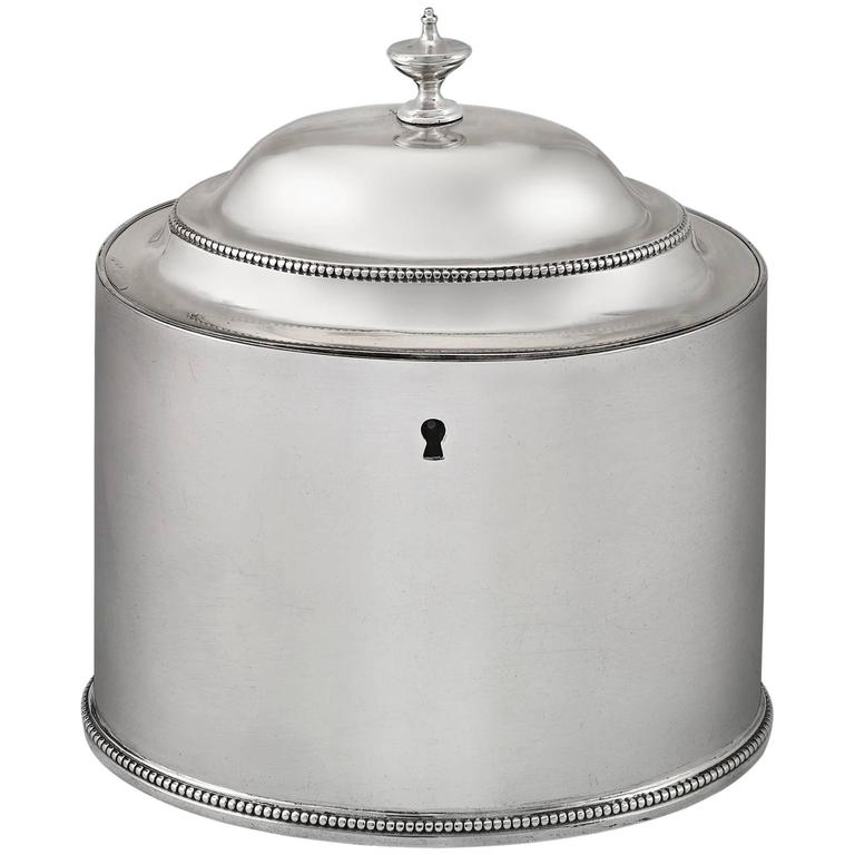 Hester Bateman Georgian Silver Tea Caddy at 1stDibs