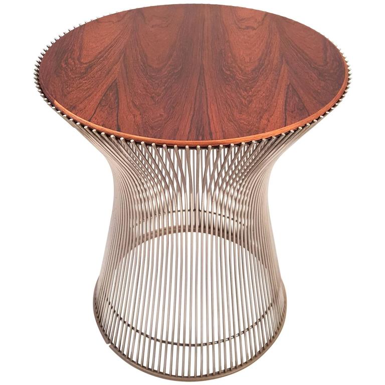 Brazilian Rosewood Warren Platner Side Table at 1stDibs