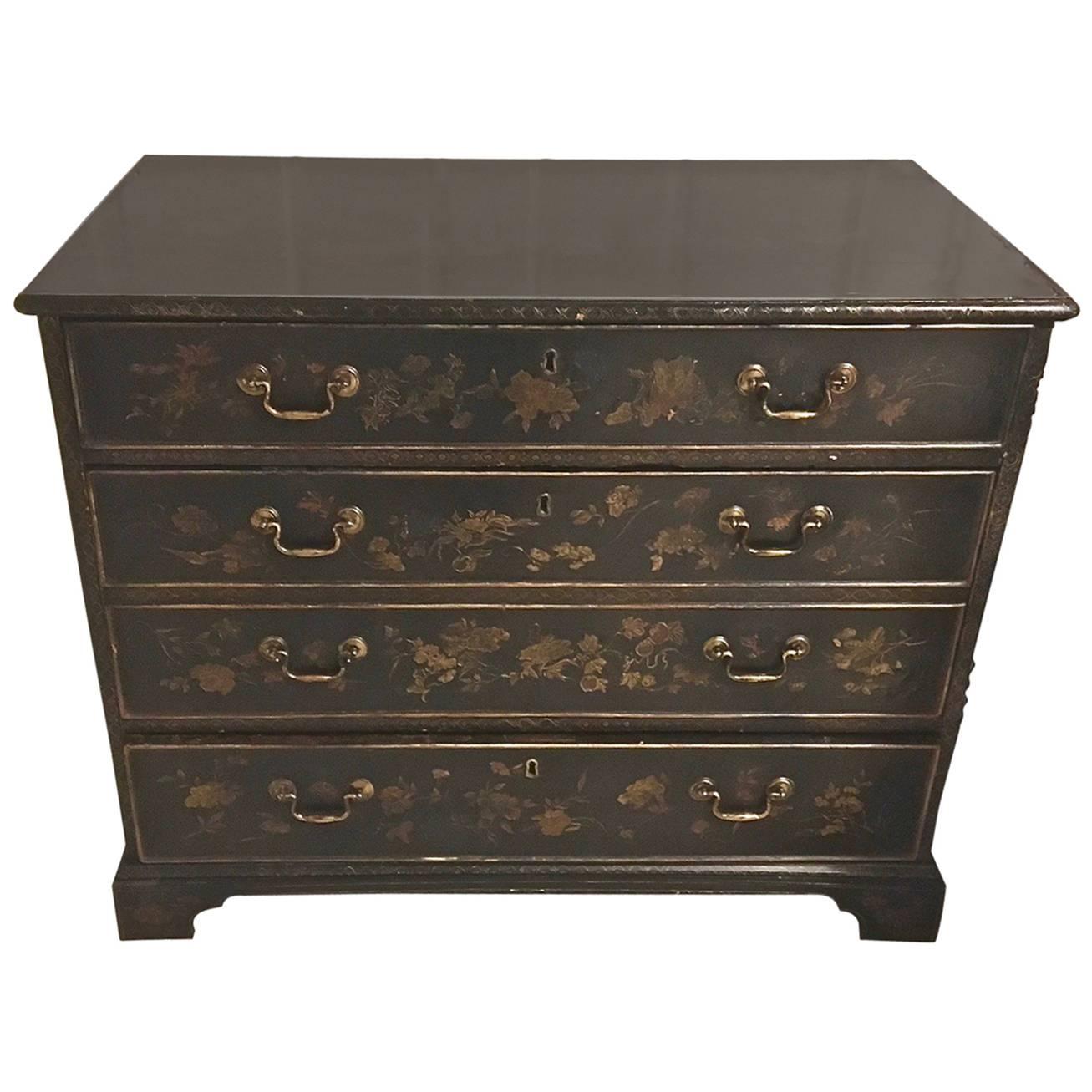19th Century China Trade Chinoiserie Decorated Gentleman's Dresser ...