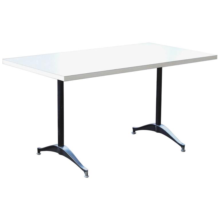 White Rectangular Dining or Work Table by Eames for Herman Miller at 1stDibs