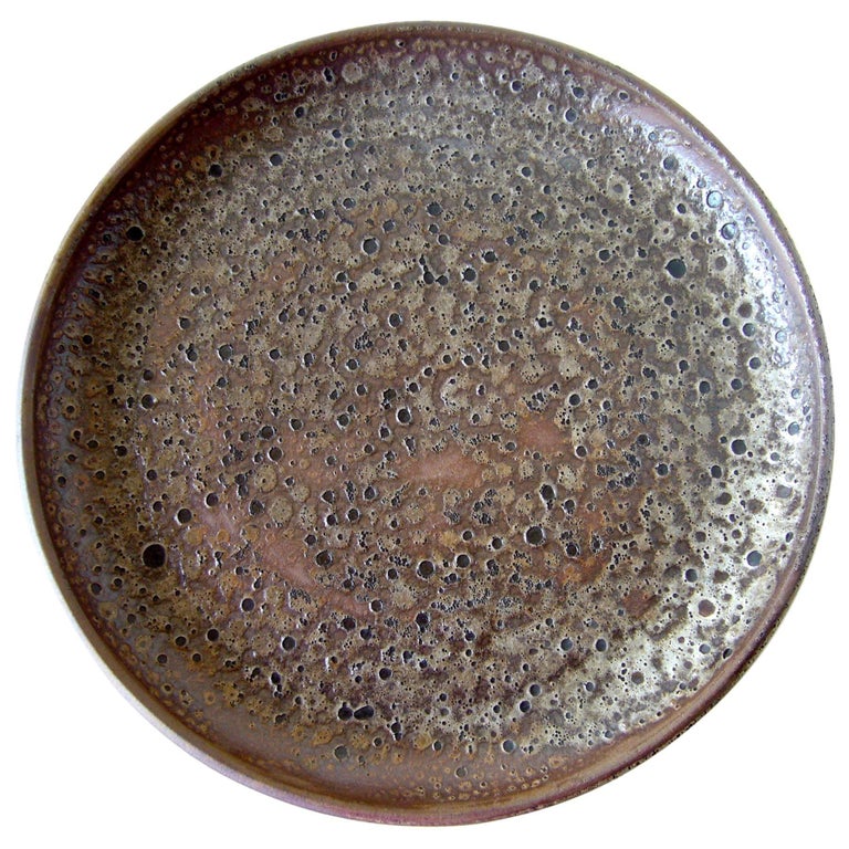 Anthony H. Ivins California Studio Lava Stoneware Platter For Sale at ...