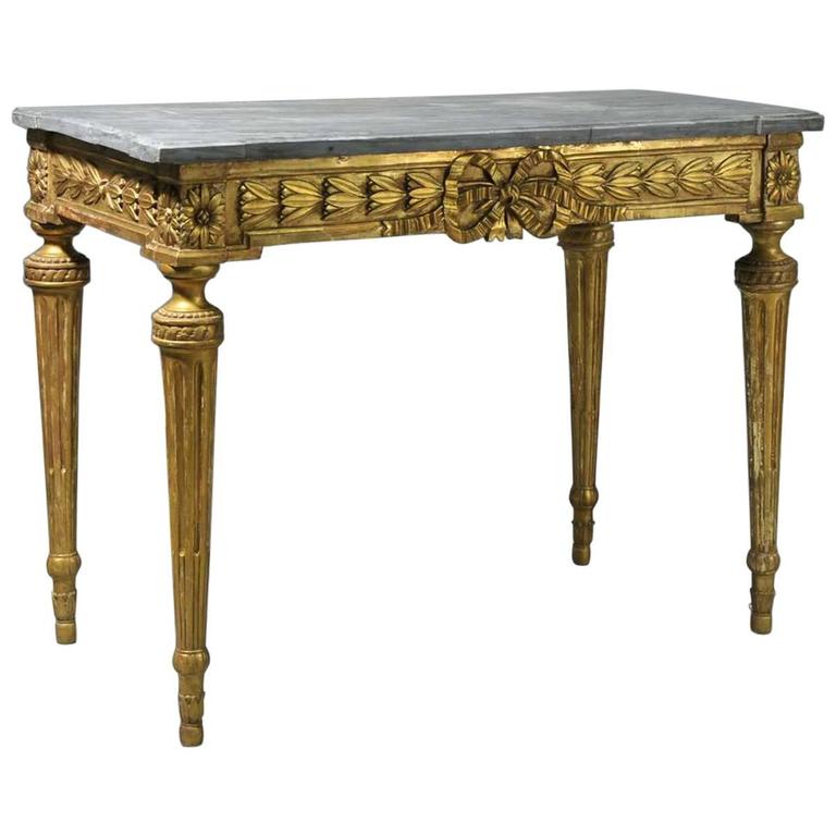 Period 18th Century French Louis XVI Neoclassical Gilt Console Table at ...