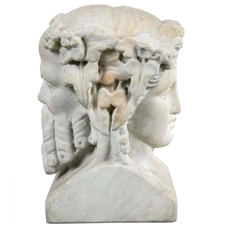 Carved Bust of the God Janus at 1stDibs | janus bust, janus statue for ...