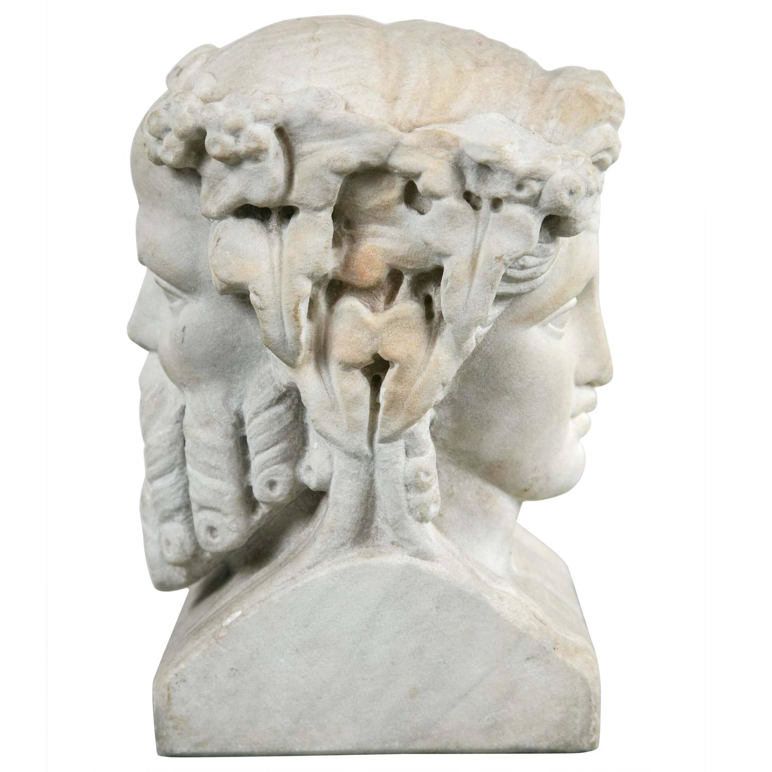 Carved Bust of the God Janus at 1stdibs