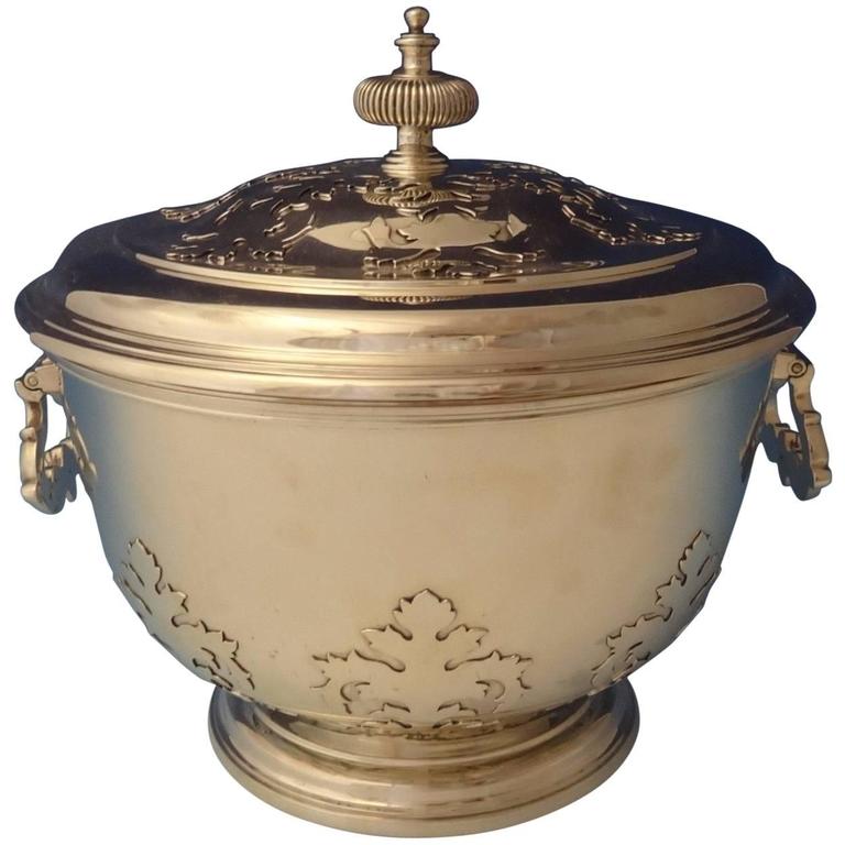 Crichton English Sterling Silver Ice Bucket Arts and Crafts Design ...