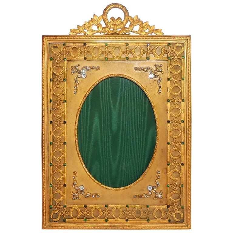 Elegant French Regency Neoclassical Gilt Ormolu Jeweled Vintage Picture ...