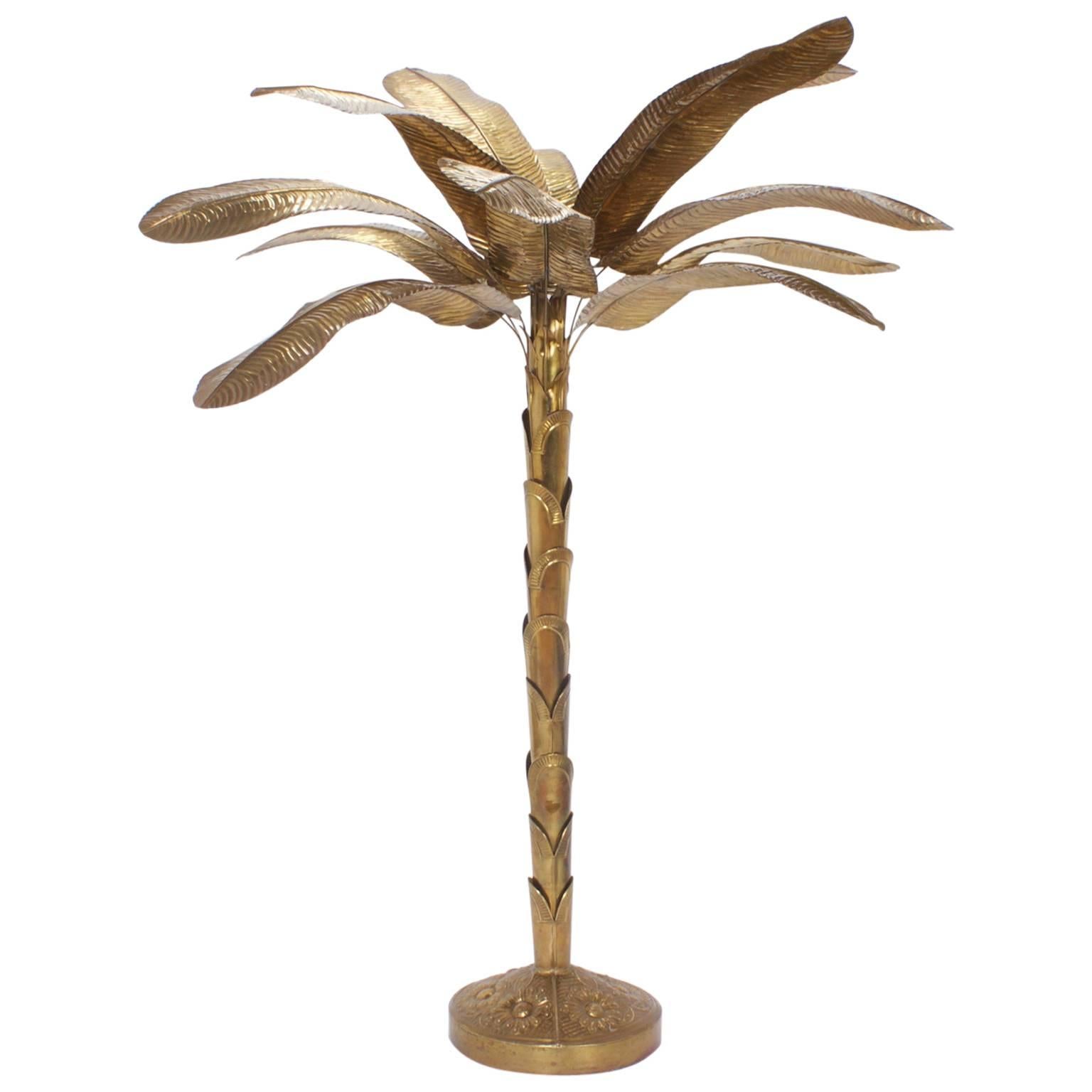 Mid-Century Brass Palm Tree Sculpture at 1stDibs