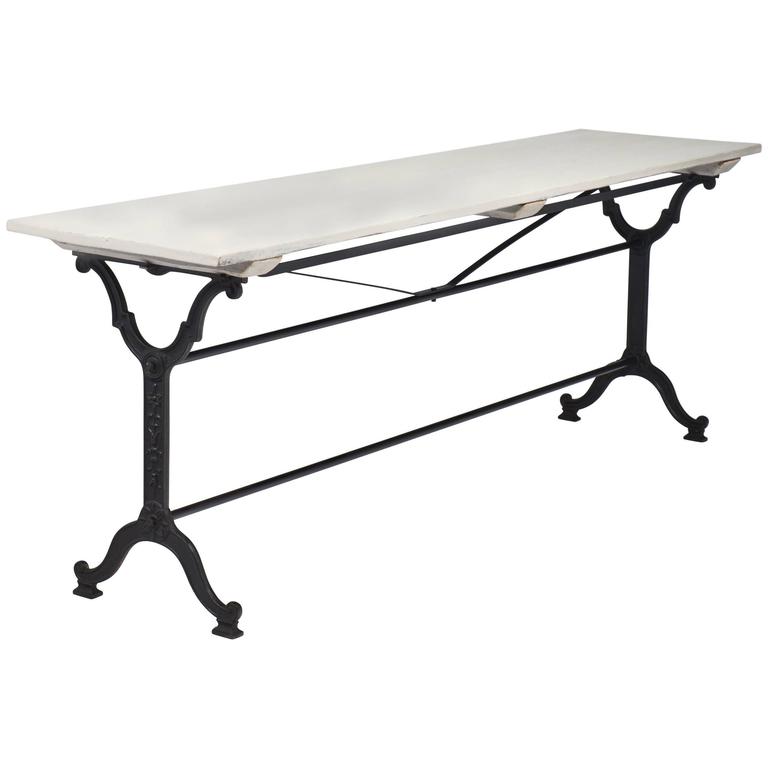French Antique Cast Iron Console Table at 1stDibs