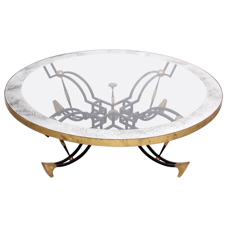 Round Cocktail Coffee Table Attributed to Arturo Pani For Sale at 1stDibs