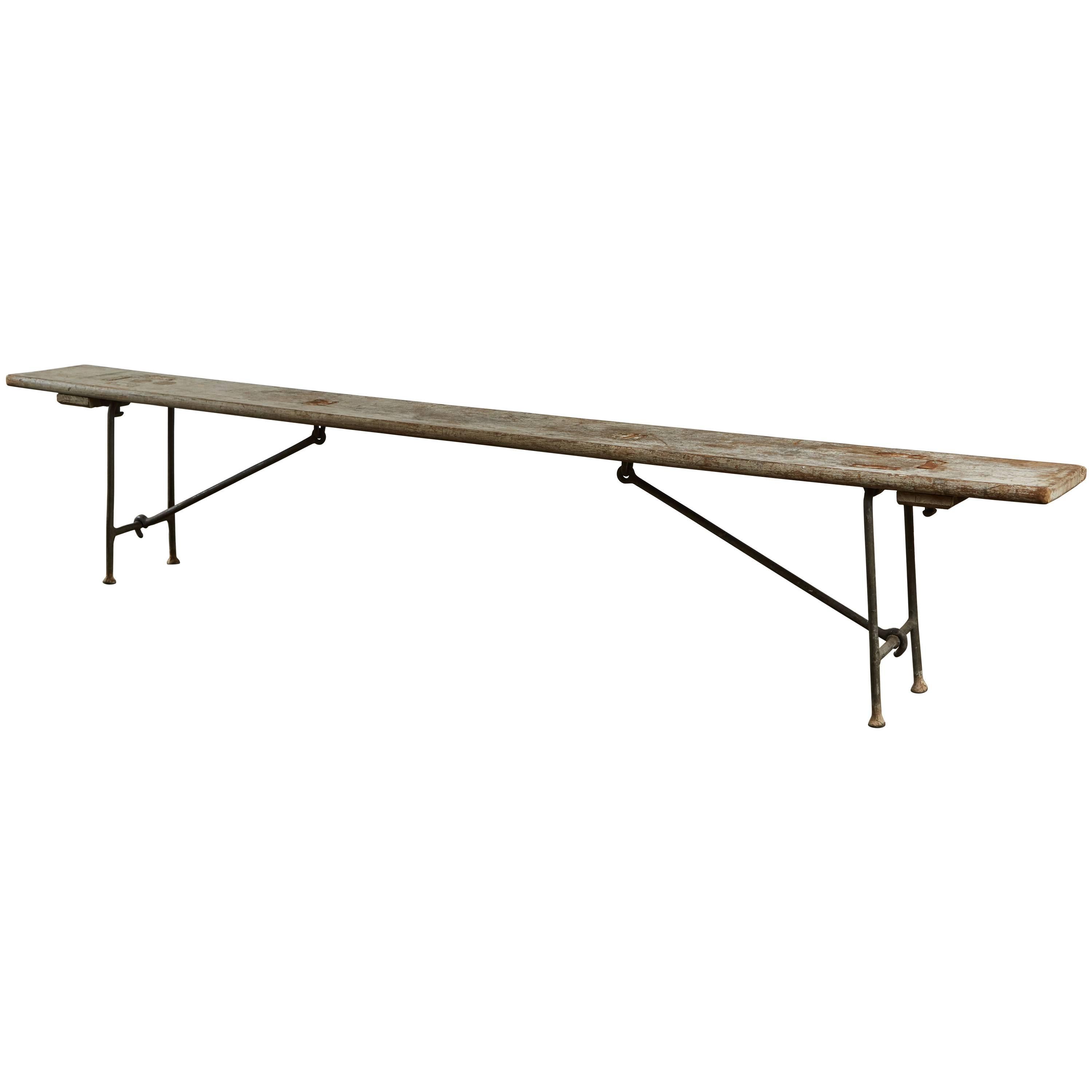 Industrial Navy Bench at 1stDibs