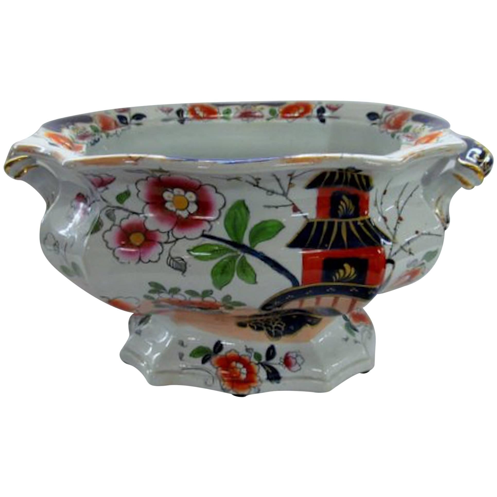 Antique English Hicks, Meigh and Johnson Ironstone Large China Pedestal ...