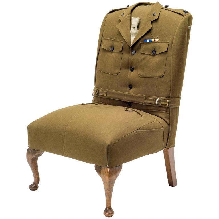 The Army Sergeant Uniform Chair. For Sale at 1stDibs