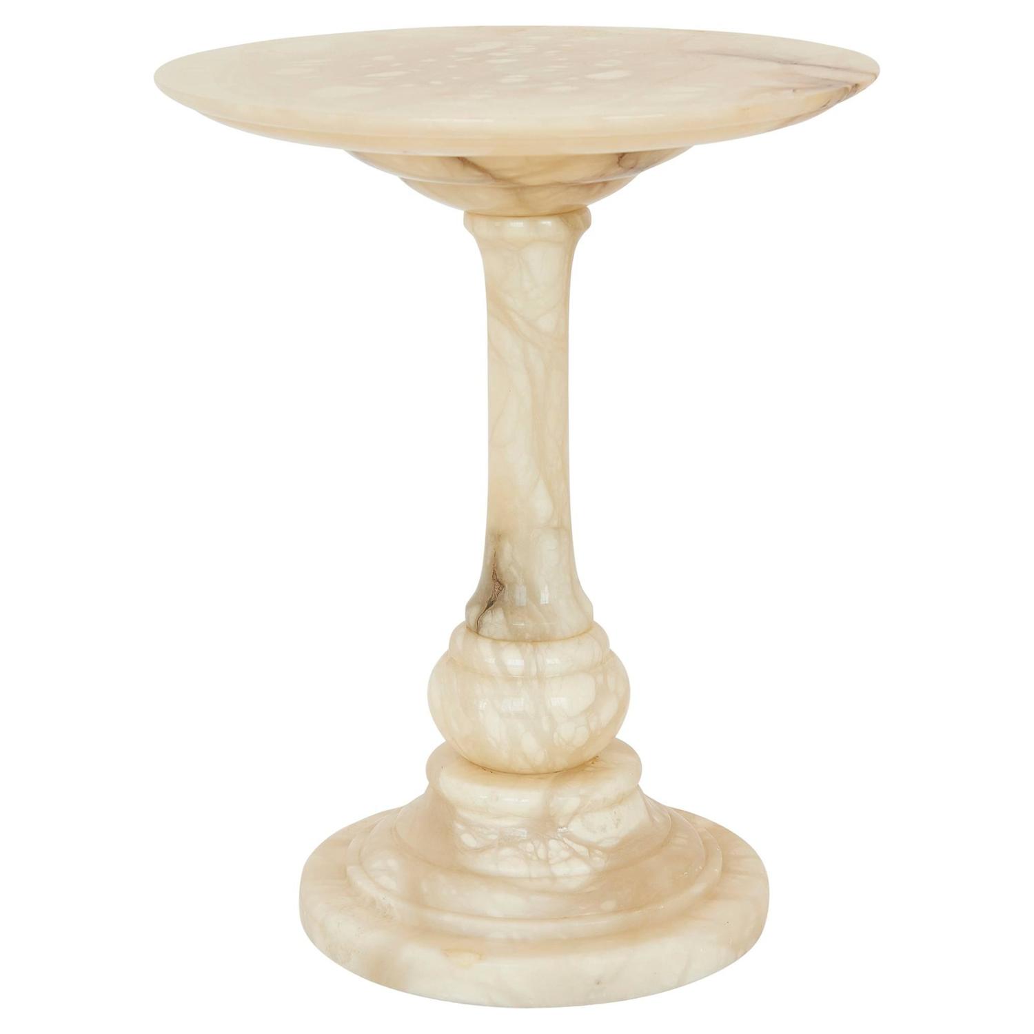 Vintage Alabaster Side Table, 1950s at 1stdibs