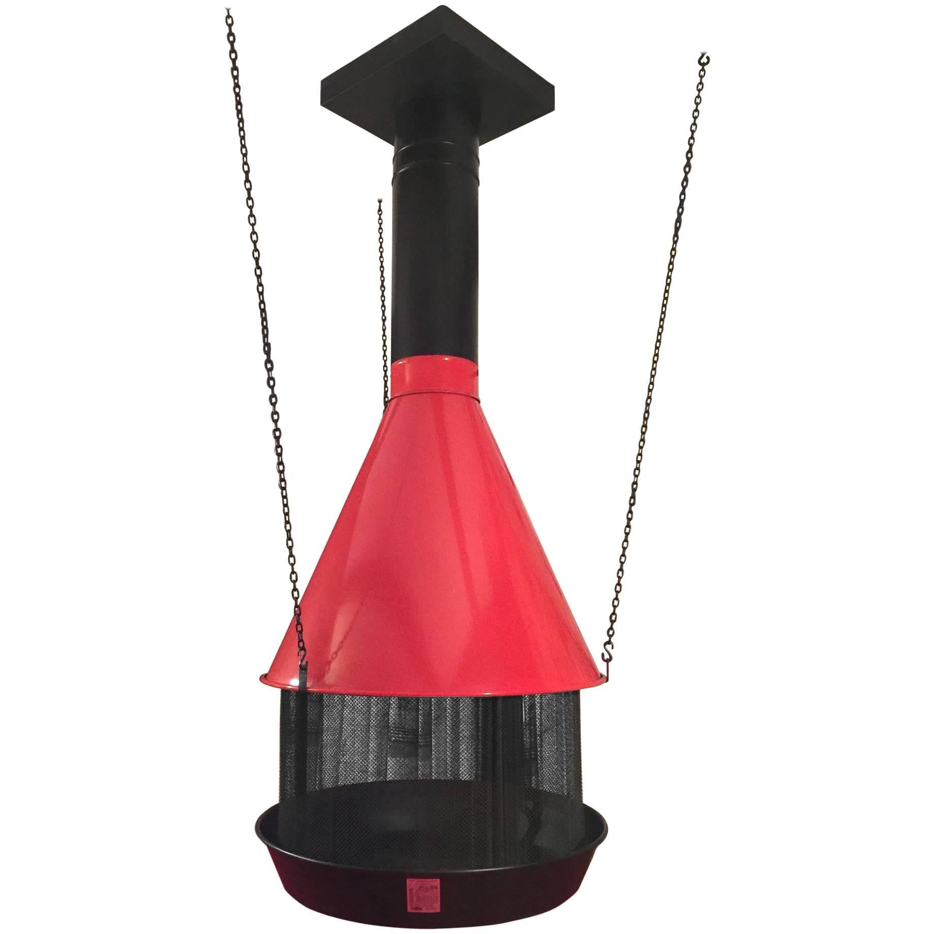 Mid-Century Modern Vintage Floating Fireplace at 1stDibs