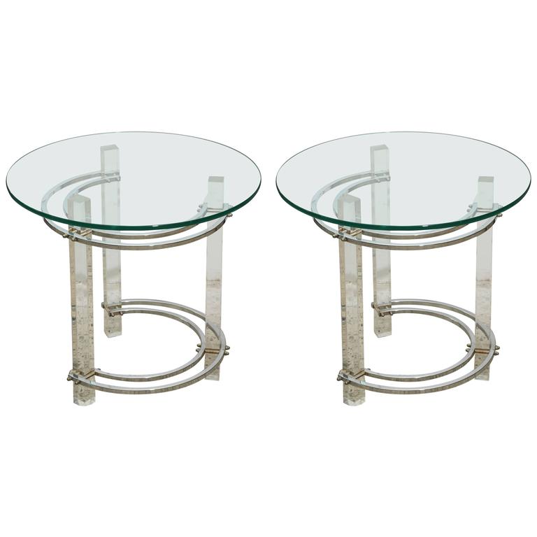 Round Chrome And Glass End Tables at Nathan Brodzky blog