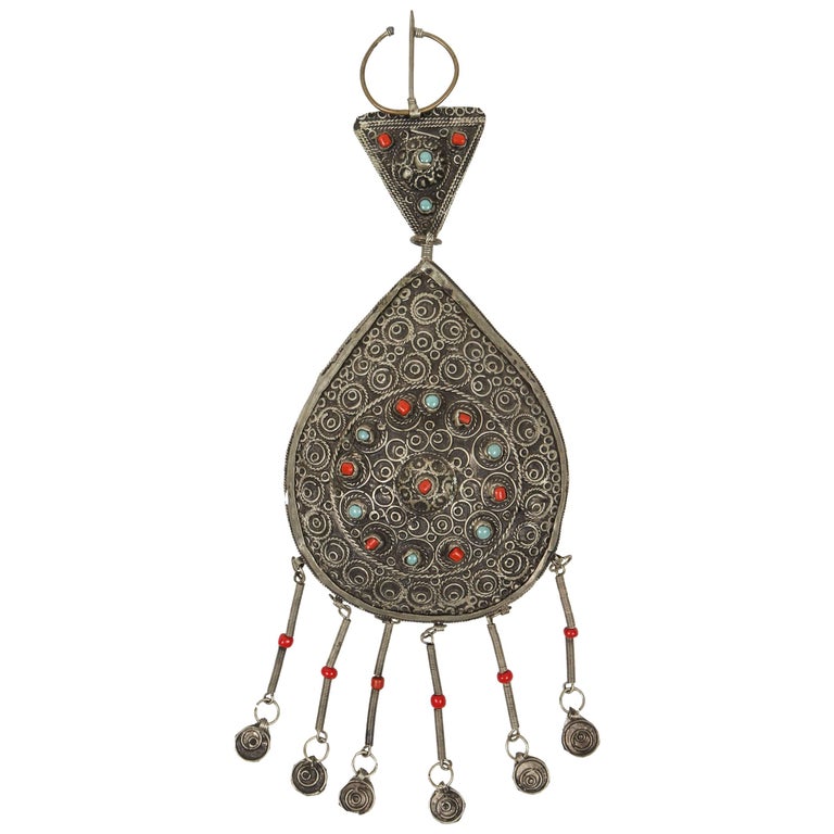 Large Vintage Moroccan Tribal Fibula For Sale at 1stDibs | moroccan fibula