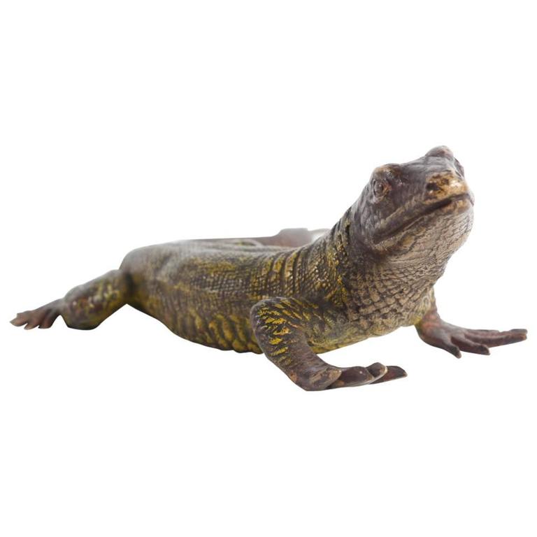 Fine Vienna Bronze Lizard, Miniature by Franz Bergman at 1stDibs
