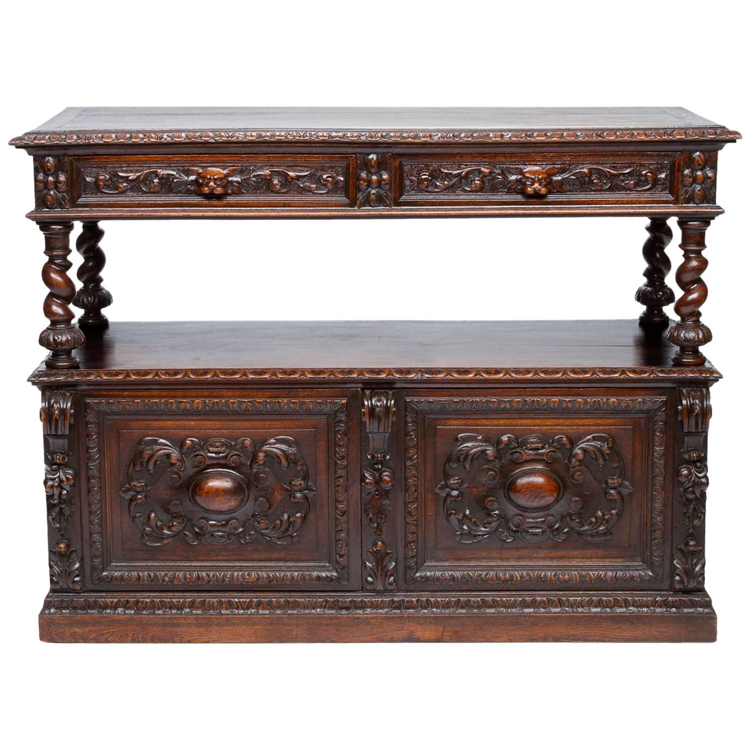 19th Century French Renaissance Carved Server at 1stDibs