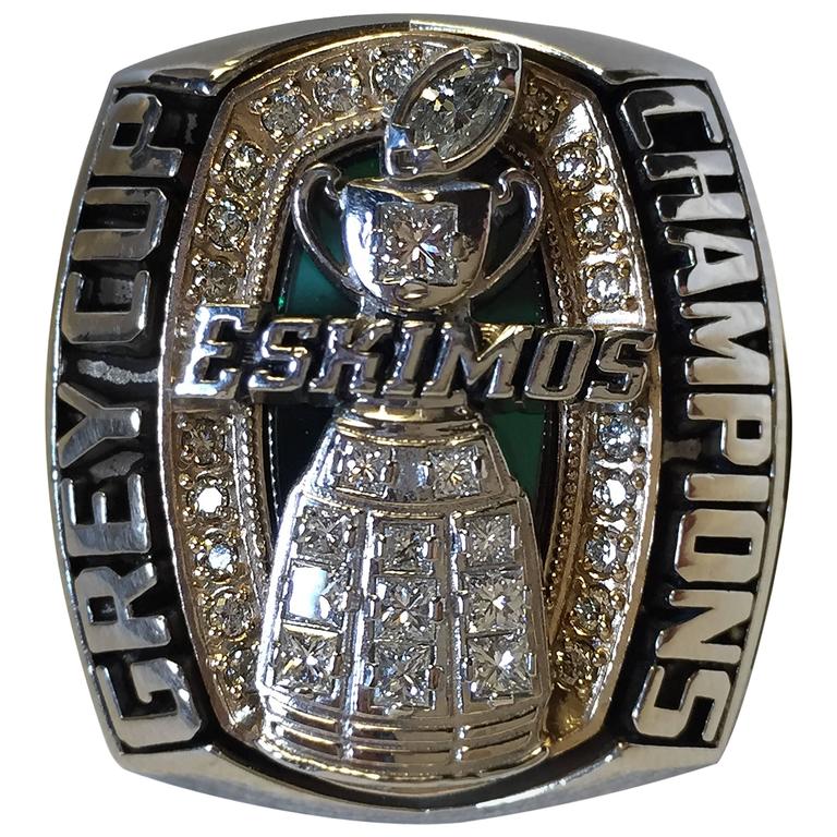 2005 Edmonton Eskimos CFL Grey Cup Championship Players Ring nfl gold ...