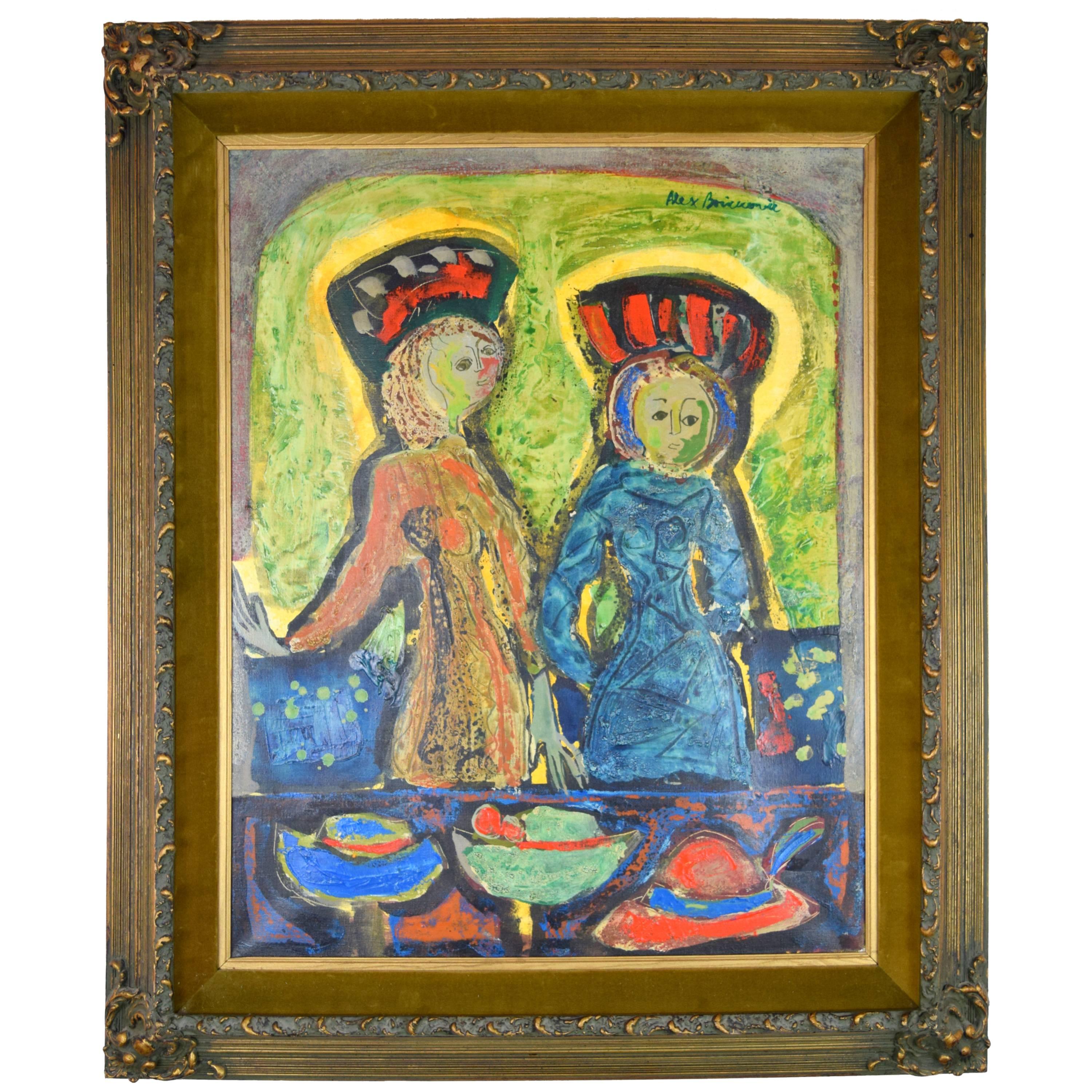 Aleksander Bozickovic, BOZ Abstract Figurative Oil Composition For Sale ...